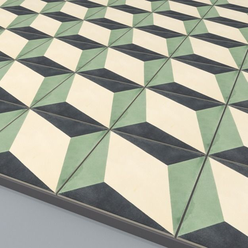 3D model 20x20cm floor tiles in a rhombus design VR / AR / low-poly ...