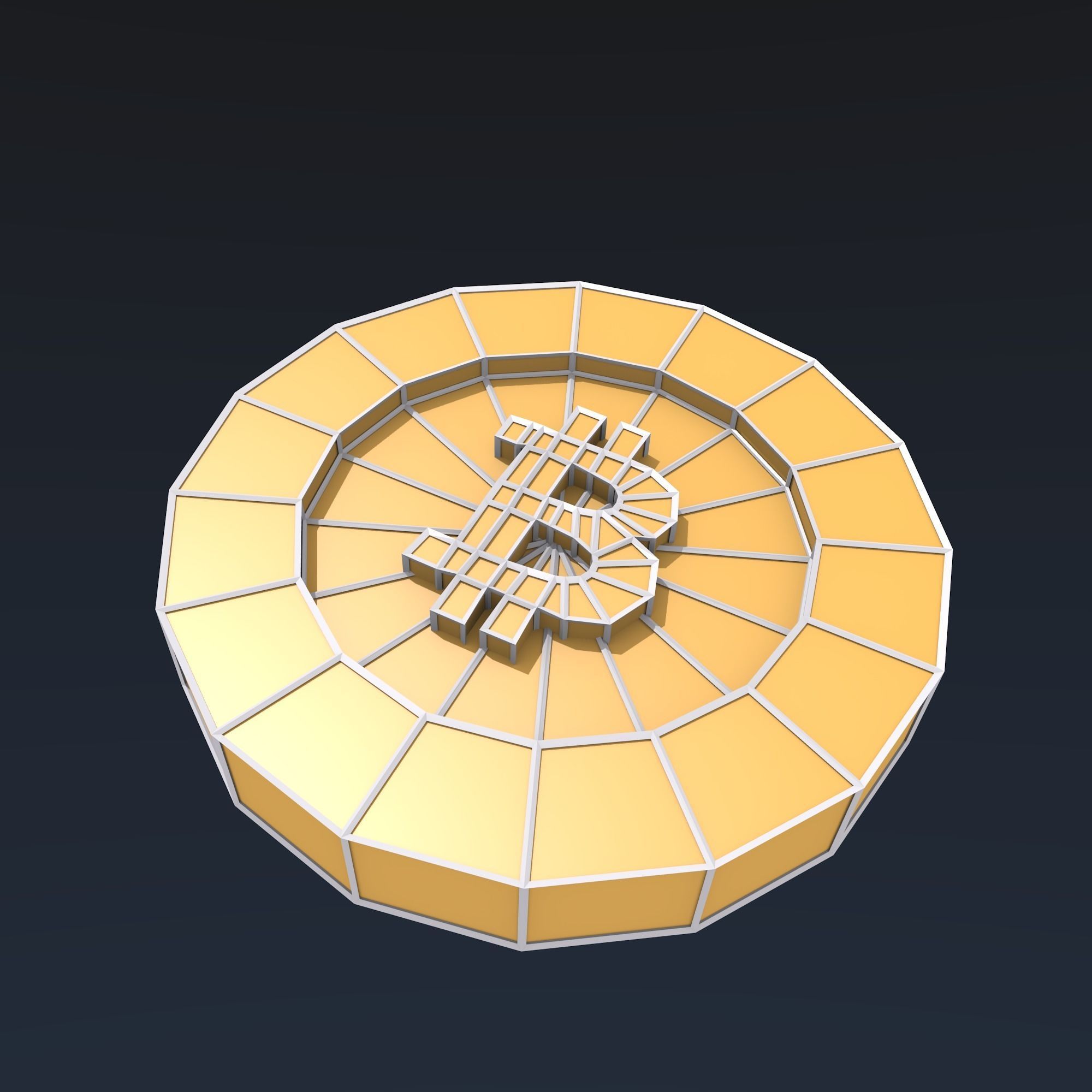 3D model Stylized low poly bitcoin VR / AR / low-poly | CGTrader