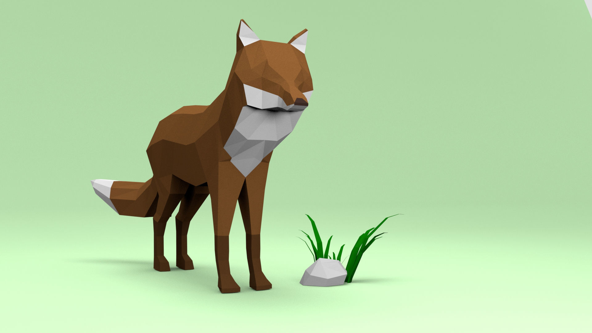 3D asset Low Poly Fox | CGTrader