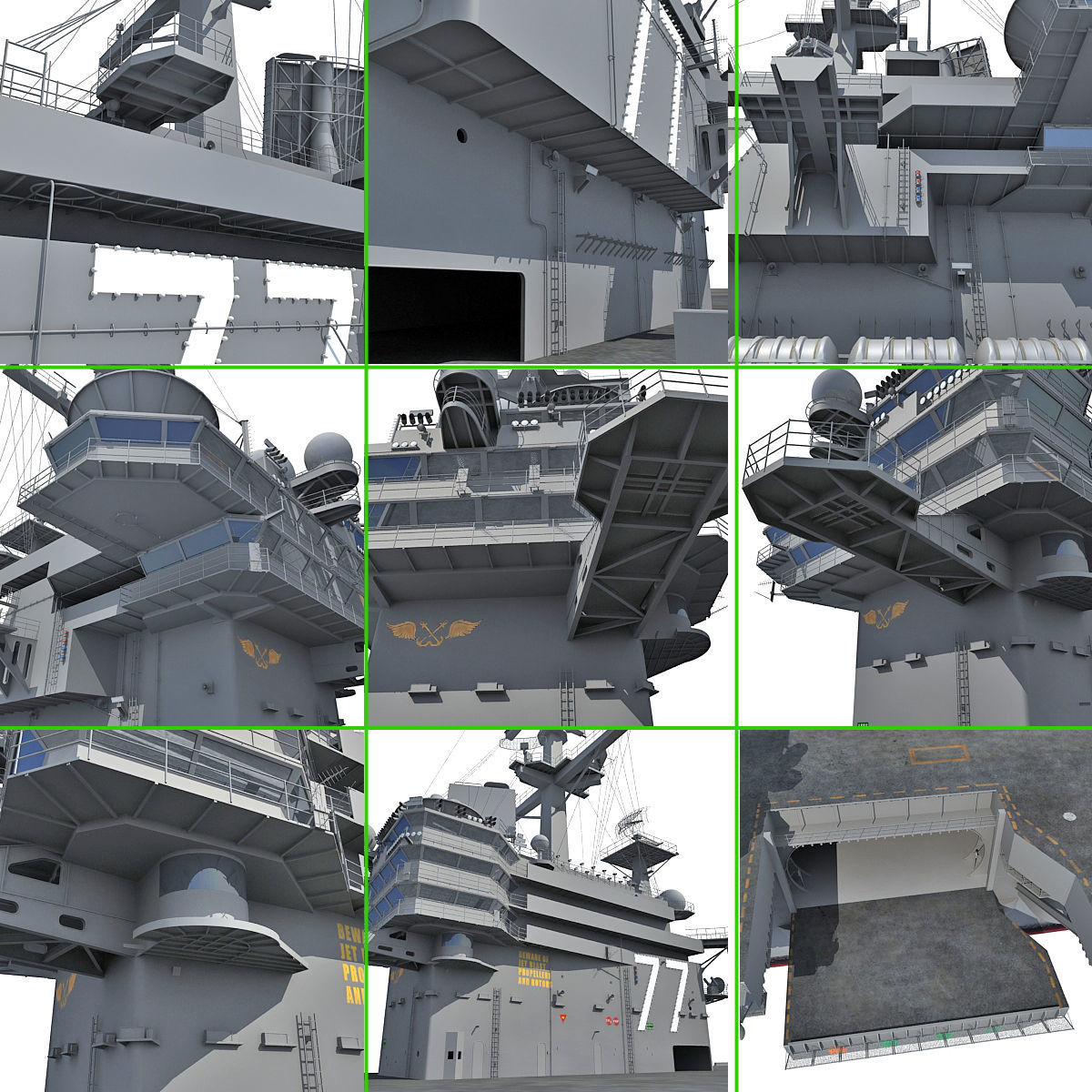 USS George H W Bush Aircraftcarrier CVN-77 3D model | CGTrader
