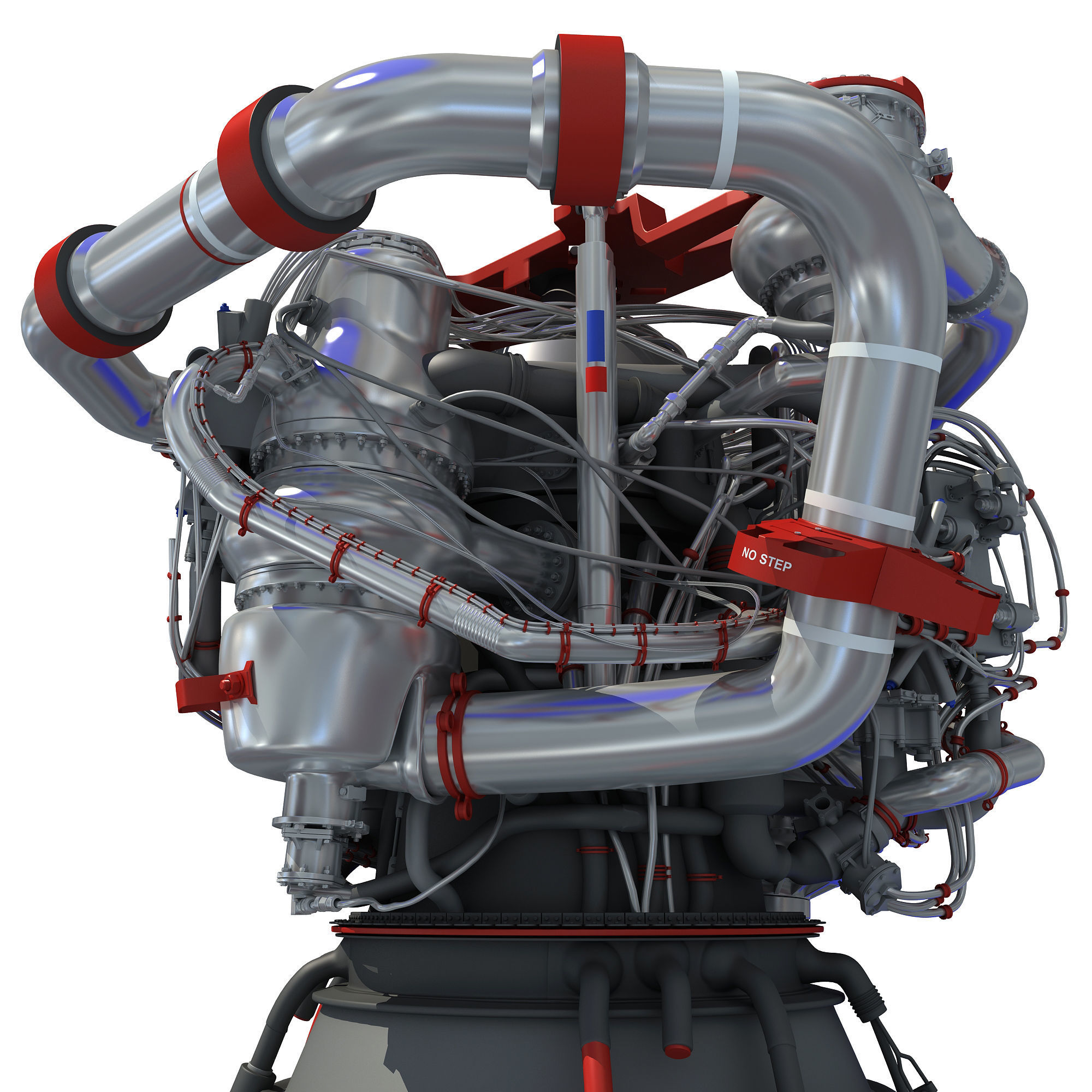RS-25 Space Shuttle Rocket Engine 3D model | CGTrader