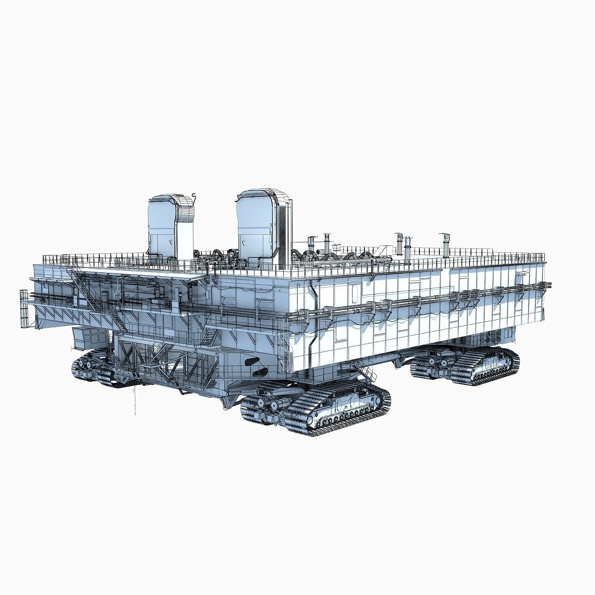 NASA Crawler with Mobile Launch Platform 3D model | CGTrader