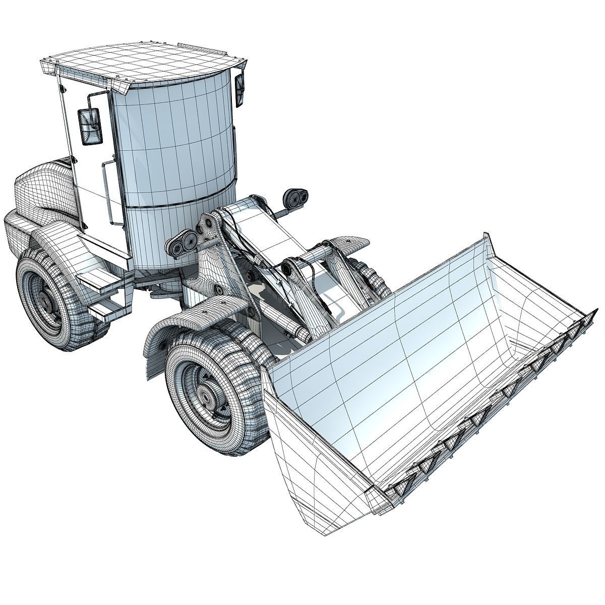 Yellow Case Wheel Loader 3D model | CGTrader