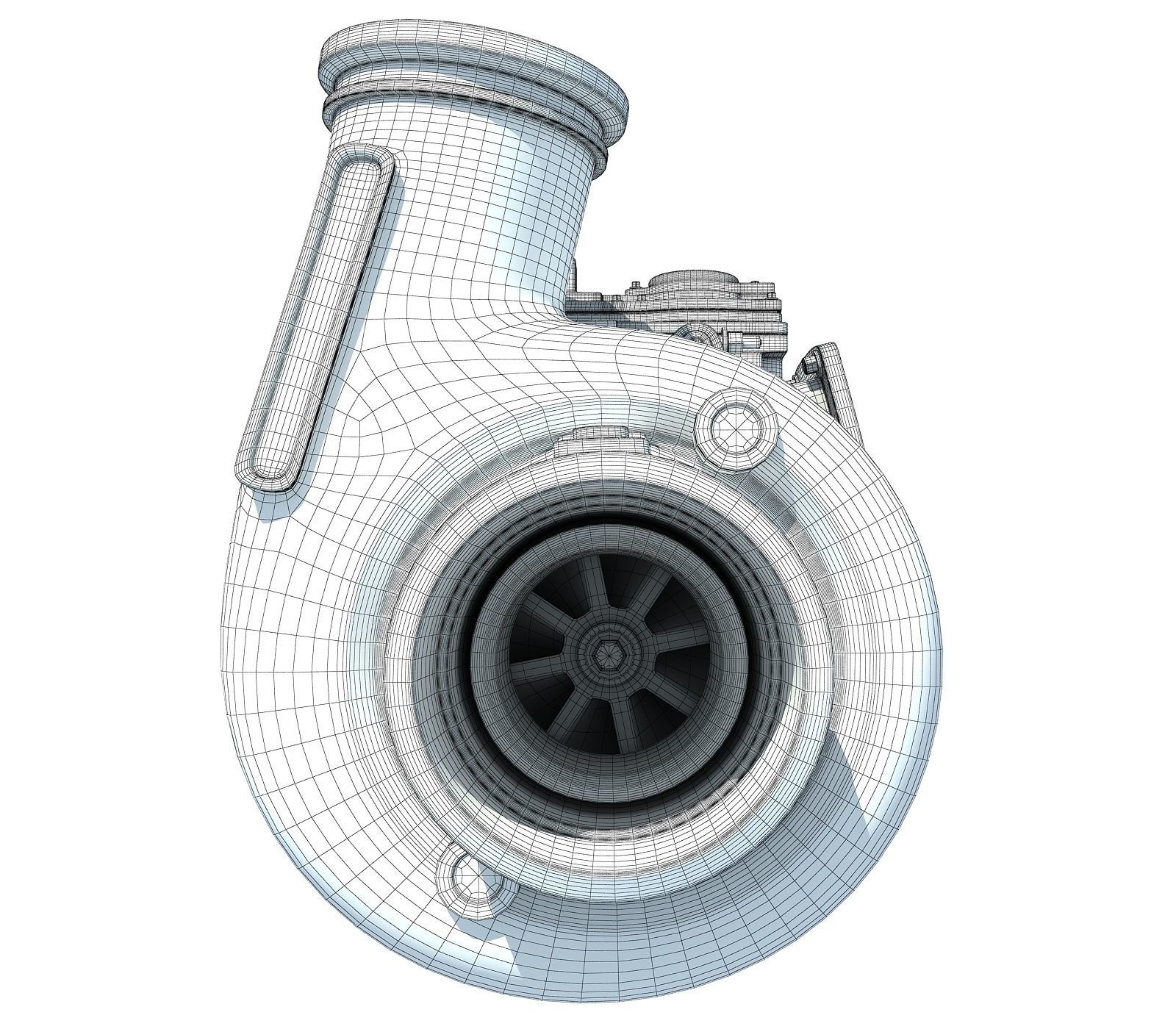 Red Turbo Engine 3D model | CGTrader