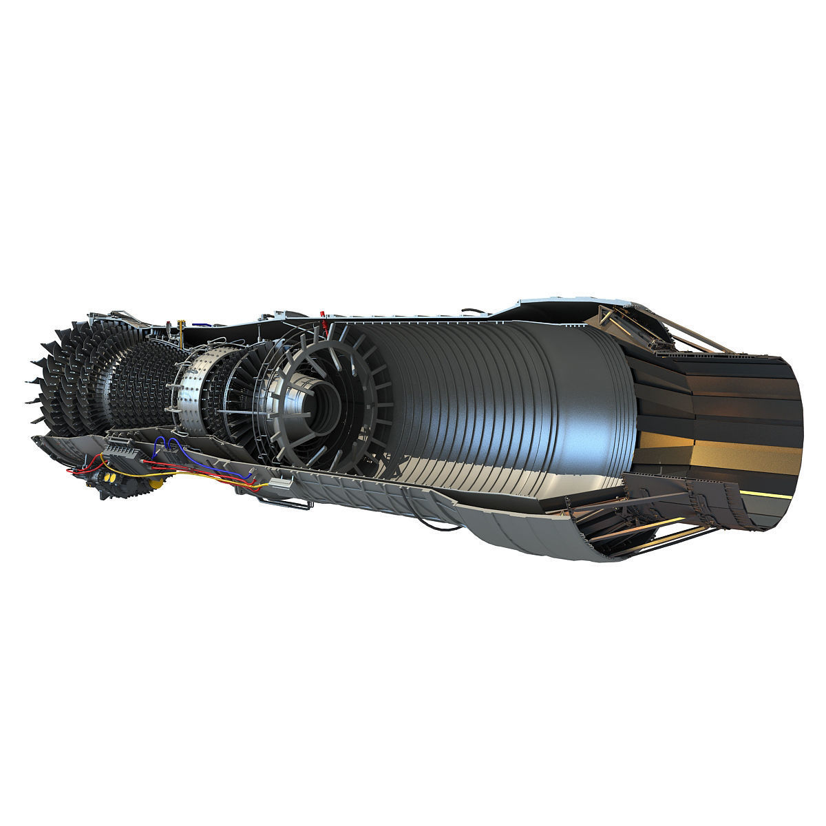 Turbofan Aircraft Engine Cutaway 3D model | CGTrader