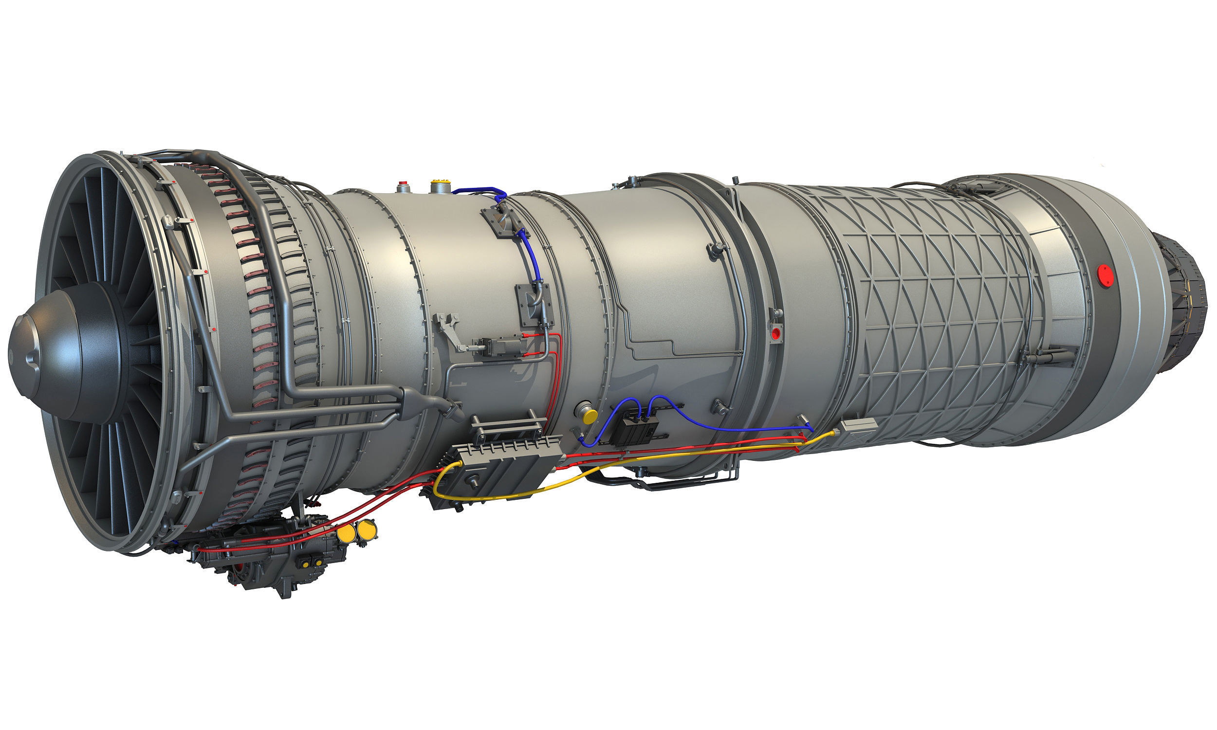 3D Military Turbofan Afterburning Engines 3D model | CGTrader