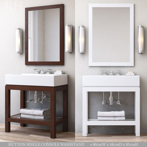 RH HUTTON SINGLE CONSOLE WASHSTAND 3D model | CGTrader