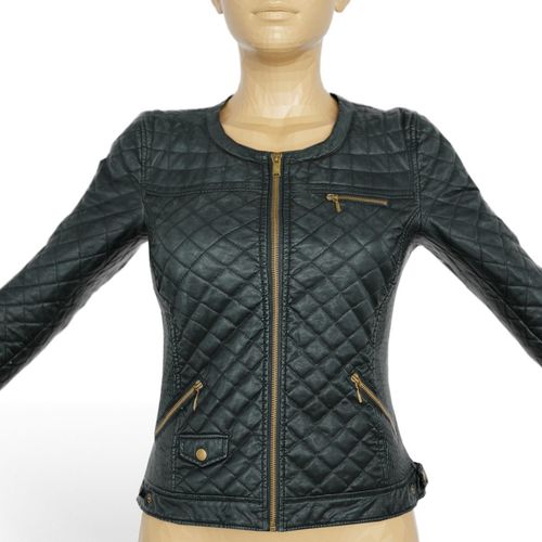 3D model Jacket Black Leather Padding Clothing Woman Fashion VR / AR ...