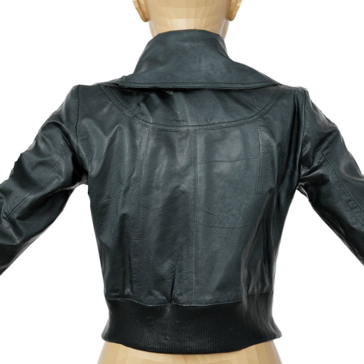 3D model Jacket Black Shiny Collar open Clothing Women Fashion VR / AR ...