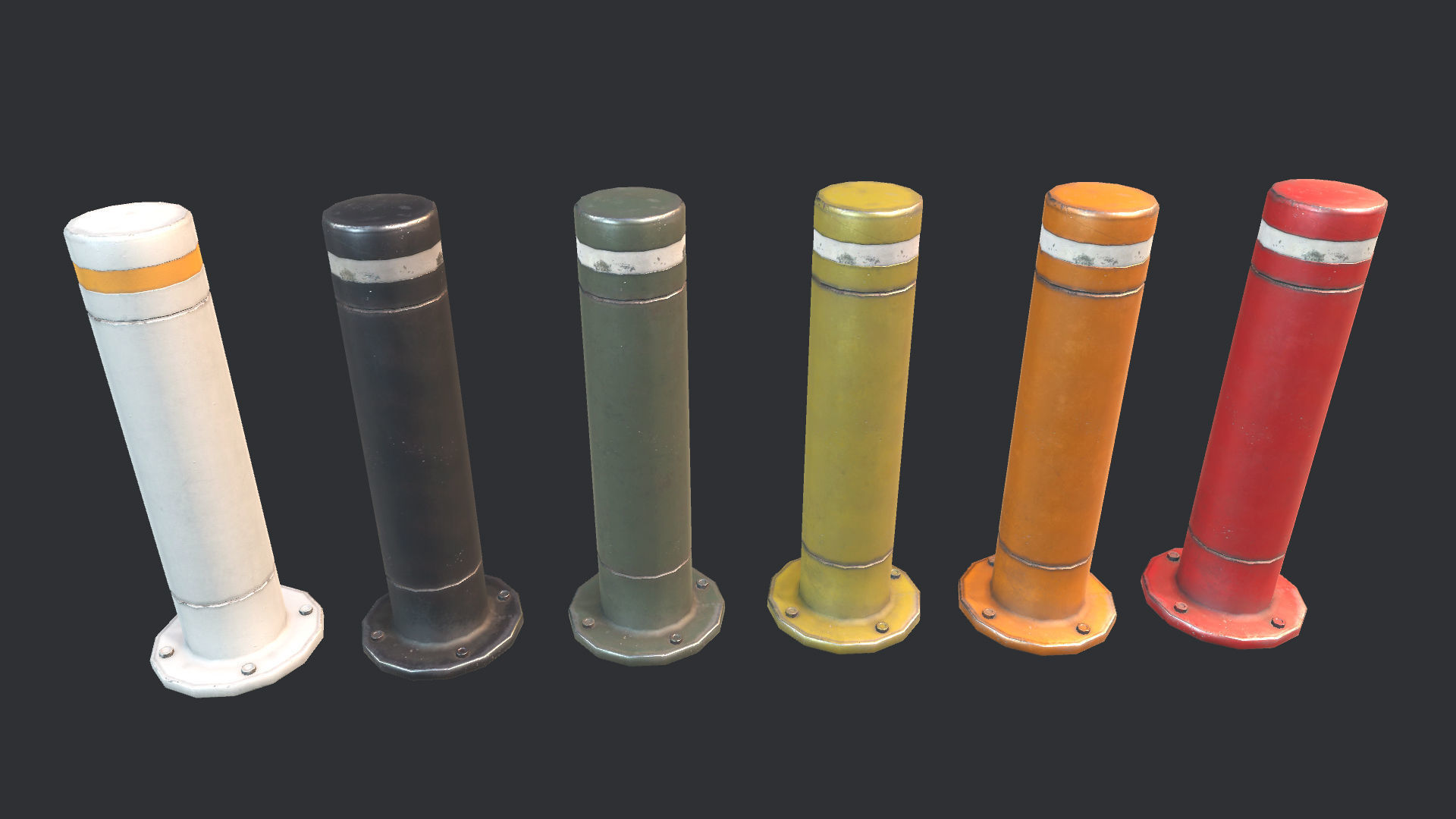 3D model Road Block Pillar PBR VR / AR / low-poly | CGTrader