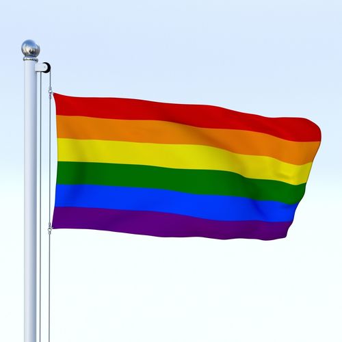 3D model Animated Rainbow Flag VR / AR / low-poly animated | CGTrader