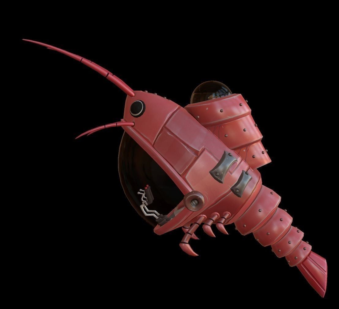 3D model Mechanical Shrimp VR / AR / low-poly | CGTrader
