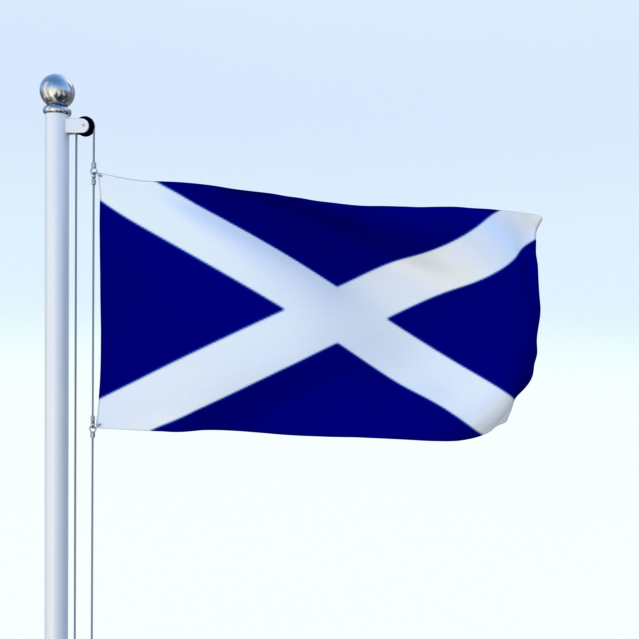 3D model Animated Scotland Flag VR / AR / low-poly animated | CGTrader