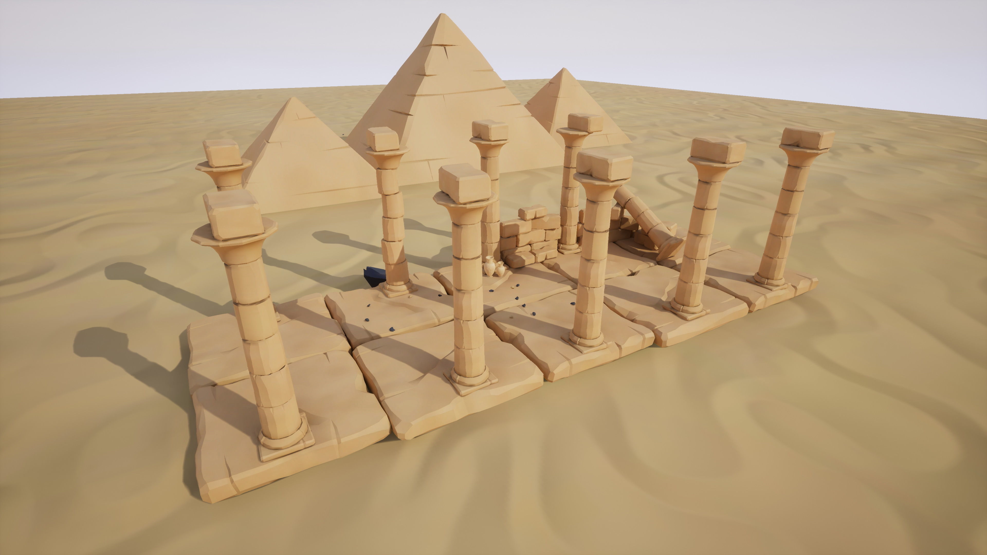 3D model Low Poly Desert scene Pack VR / AR / low-poly | CGTrader