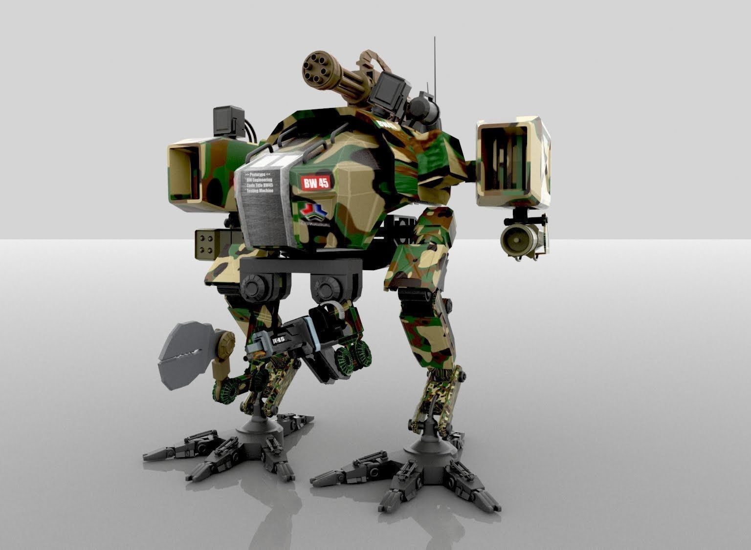 3D model Military Scout Mech | CGTrader