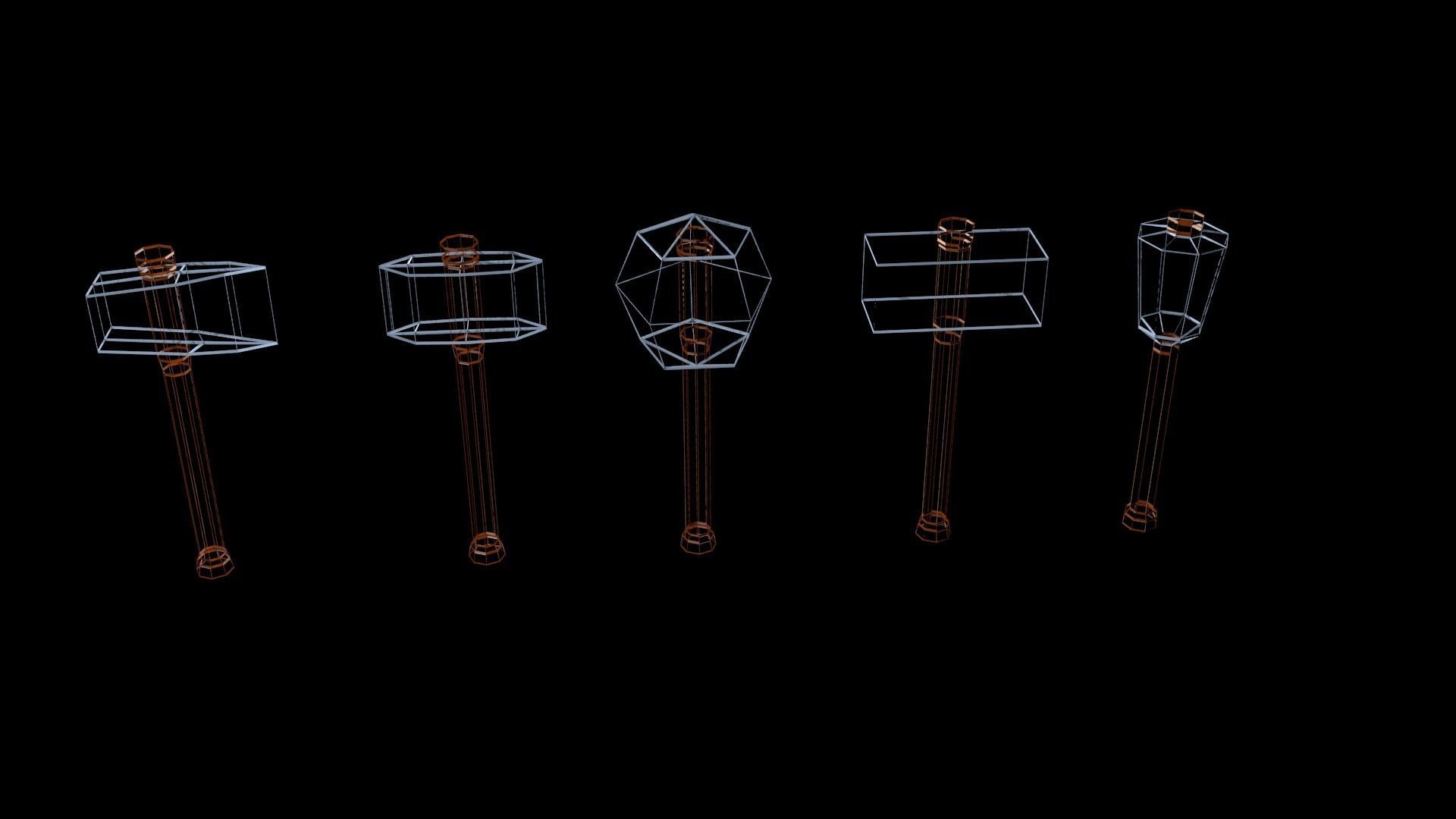 3D model Truncheons VR / AR / low-poly | CGTrader