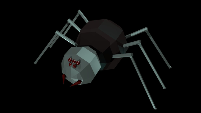 3D model Low polygon spider VR / AR / low-poly | CGTrader
