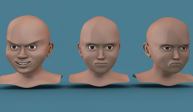 Head Expression 3D model | CGTrader