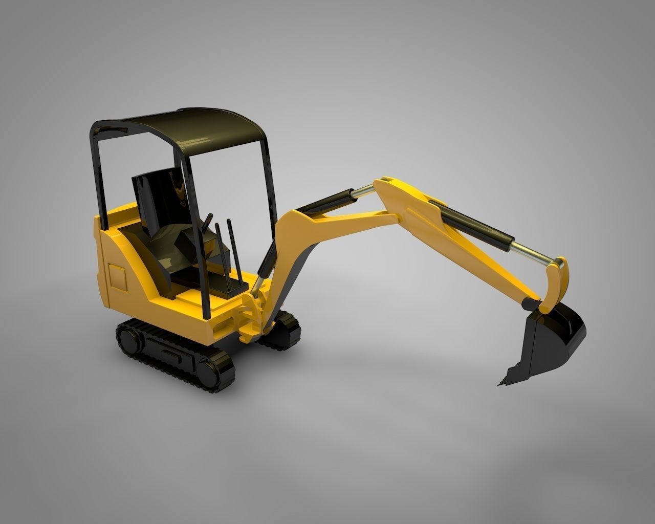 Mechanical Digger 3D model animated | CGTrader