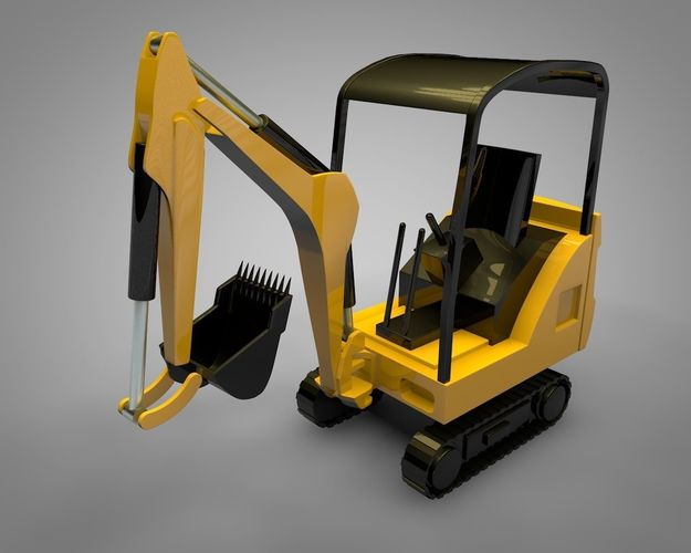 Mechanical Digger 3D model animated | CGTrader