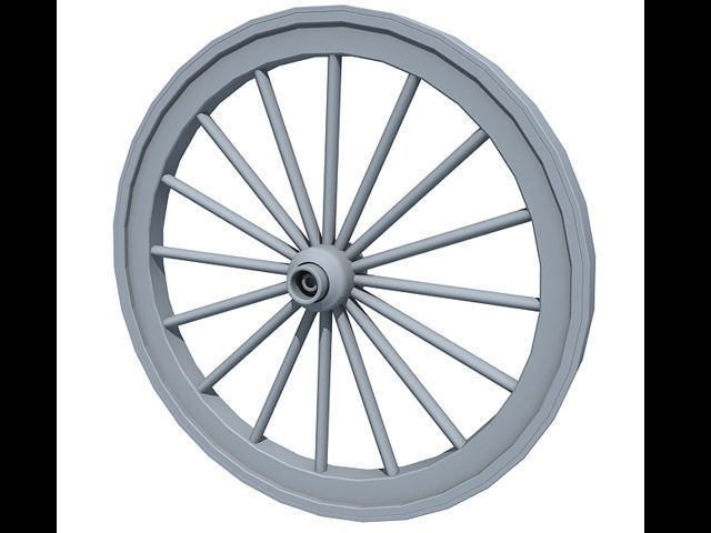 Classic Carriage Wheel 3D model | CGTrader