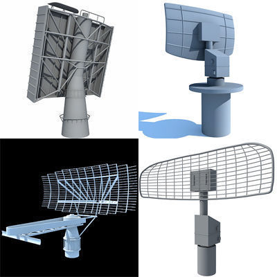 Set of 4 Radars 3D Models 3D model | CGTrader