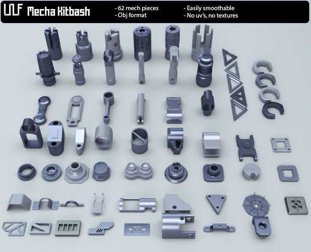 The Ulf Mecha Kitbash 3D model | CGTrader