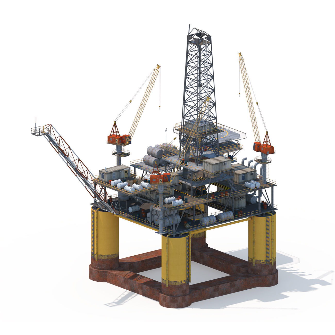 3D model Oil Rig Platform - Pack VR / AR / low-poly | CGTrader