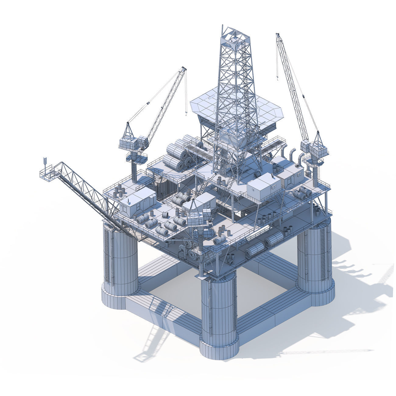 3D model Oil Rig Platform - Pack VR / AR / low-poly | CGTrader
