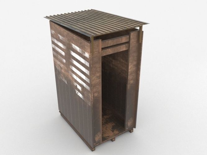 3D model Checkpoint wooden Cabin VR / AR / low-poly | CGTrader