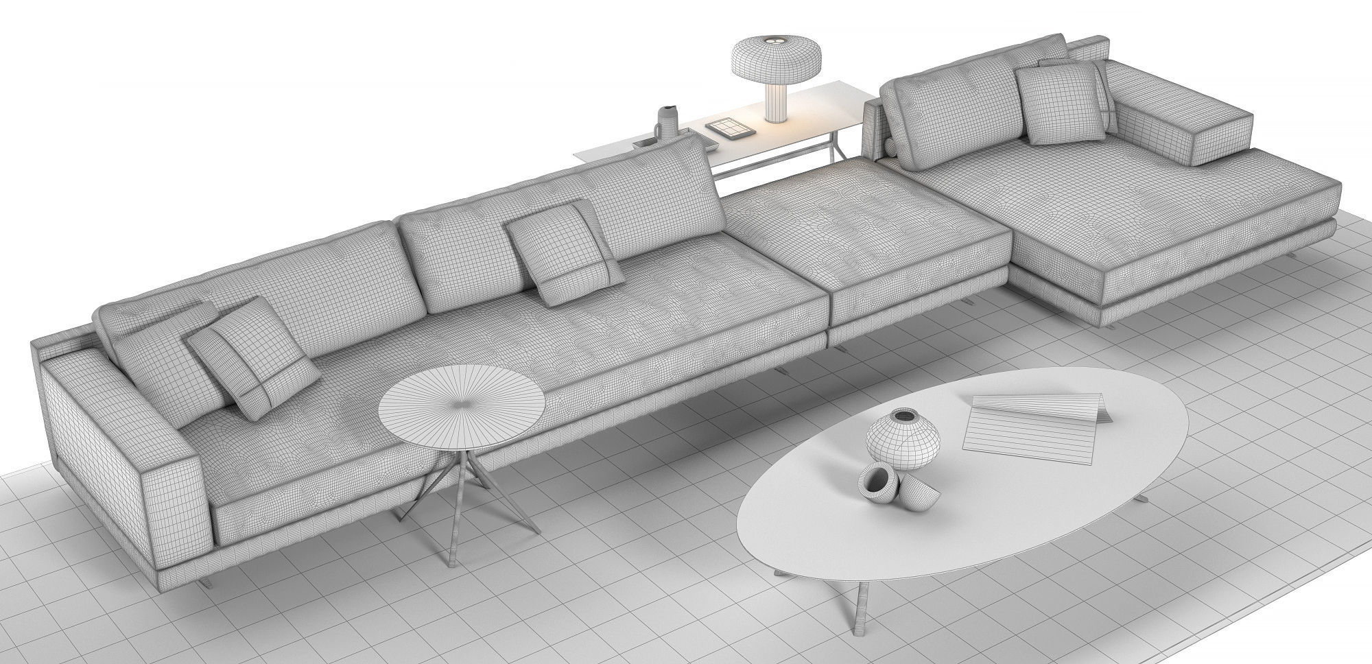 Poliform Mondrian Set 3d Model Cgtrader