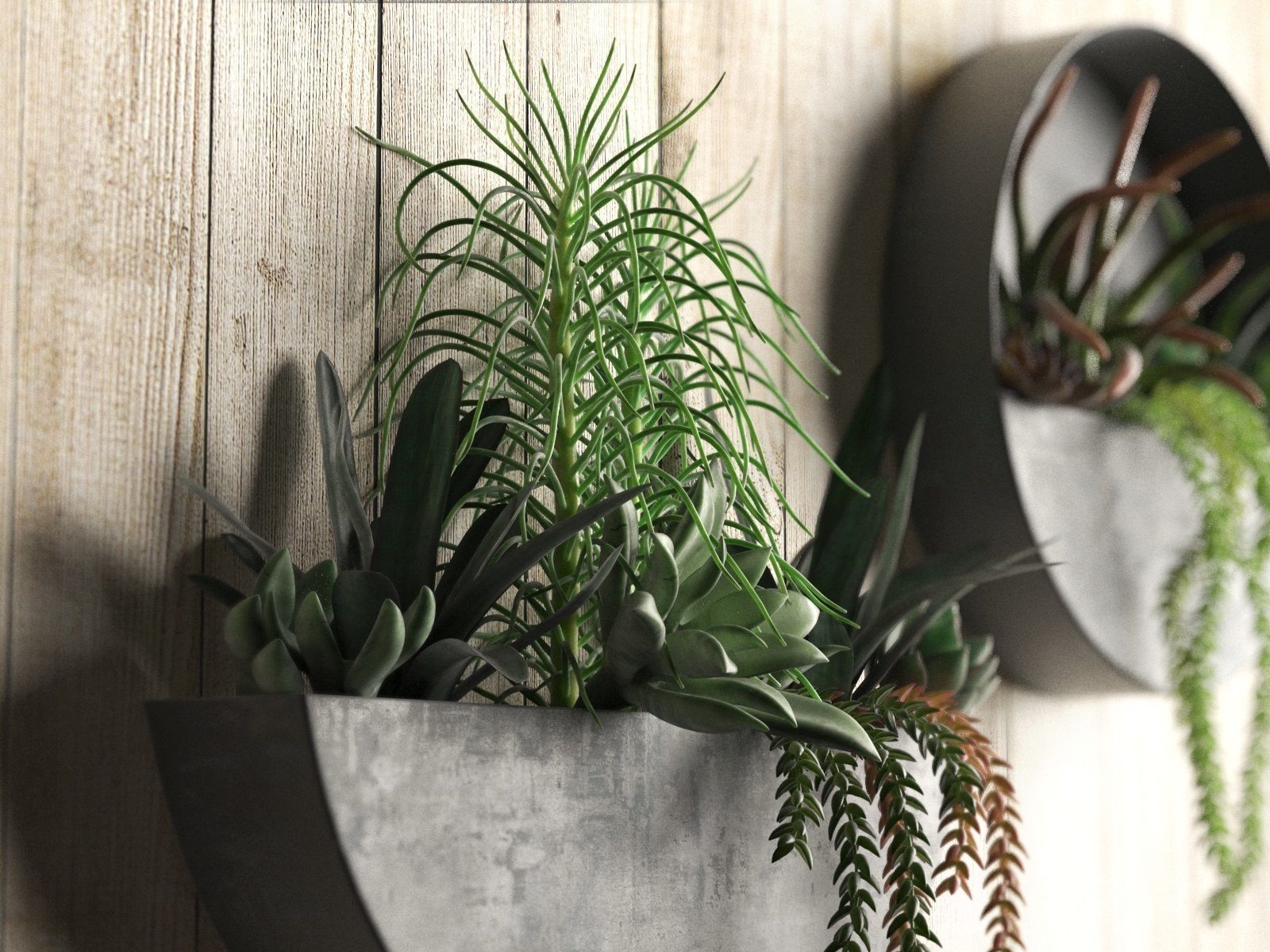 Orbea Zinc Wall Planters 3D model | CGTrader