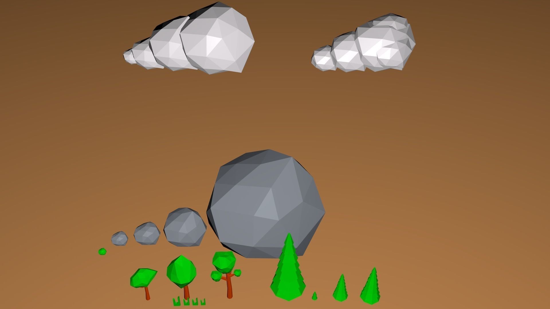 3D model Nature summer VR / AR / low-poly | CGTrader