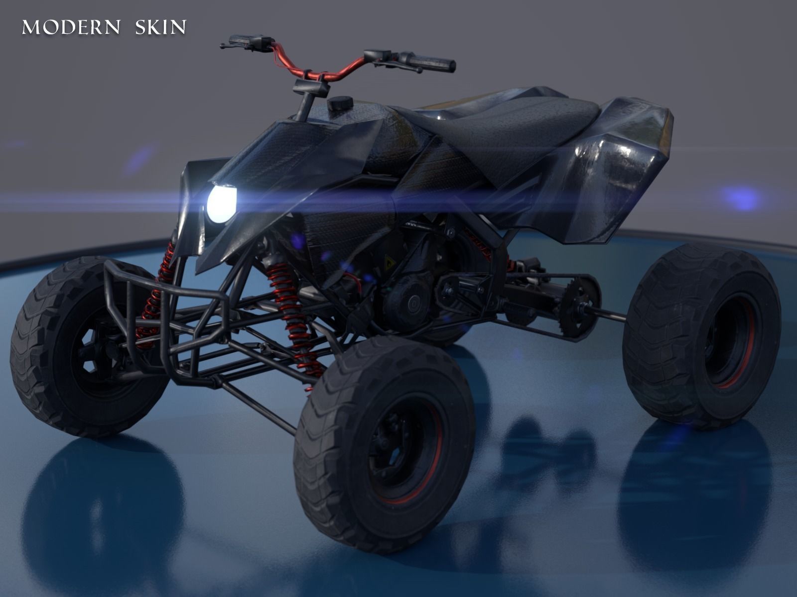 3D model ATV - Quad Post Apocalyptic Vehicle - PBR - Game Ready VR / AR ...