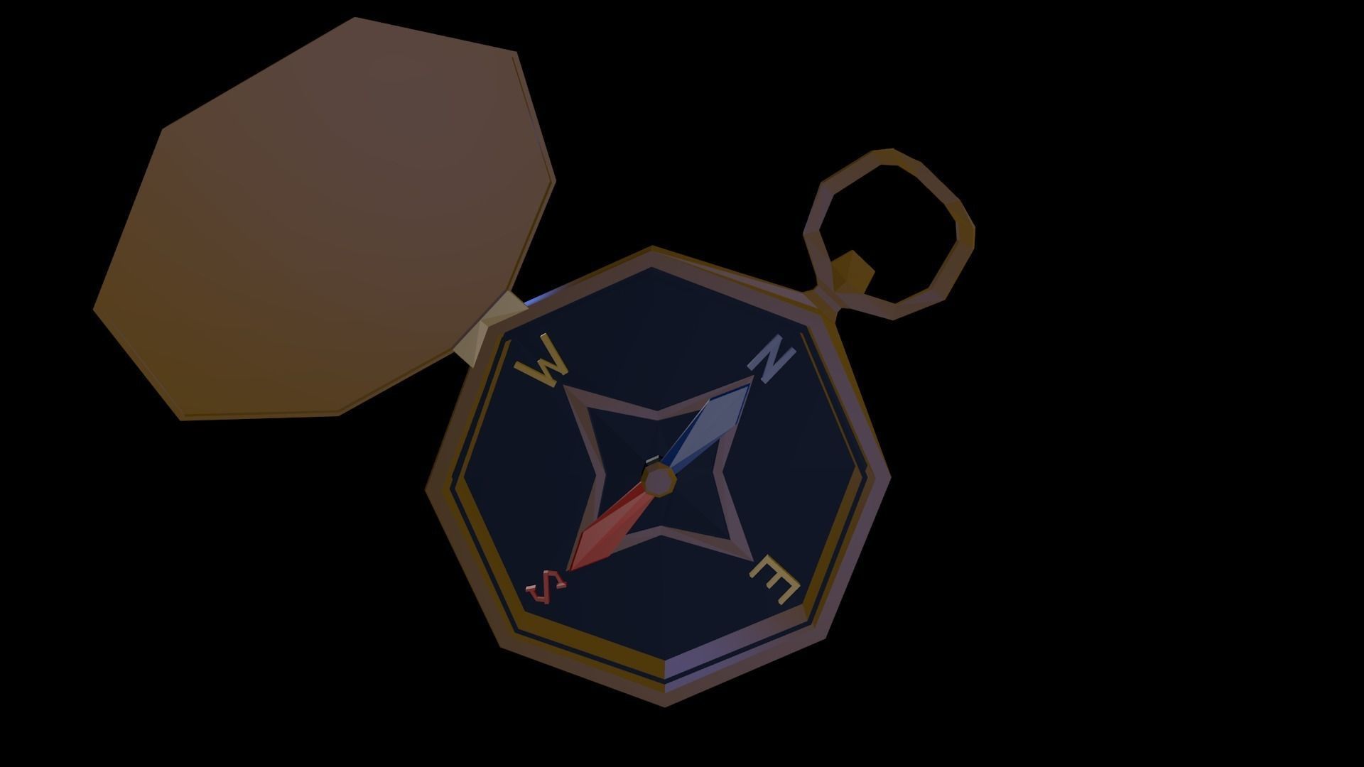 3D model Low poly compass VR / AR / low-poly | CGTrader