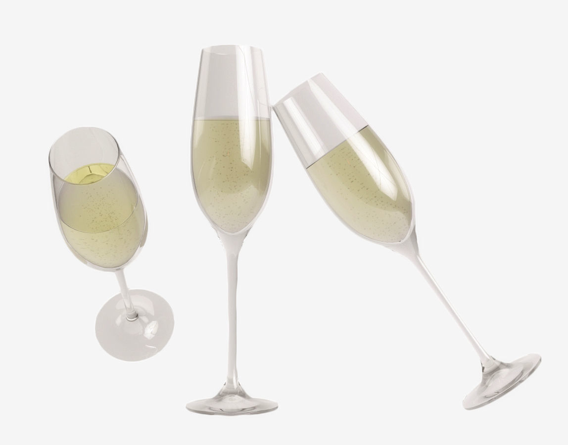 Champagne glass 3D model | CGTrader