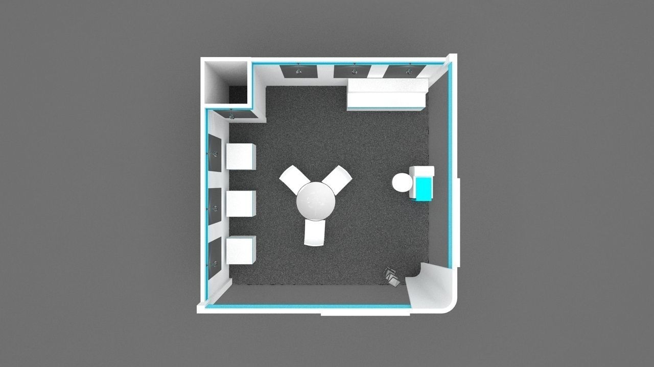 Exhibition stall 3d model 5x5 2 side open 3D model | CGTrader