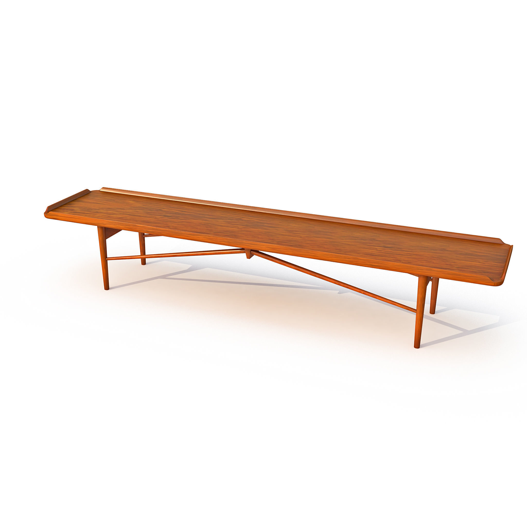 Long Bench 3D model | CGTrader