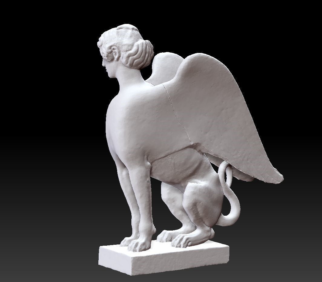 sphinx-seated statue 3D model 3D printable | CGTrader
