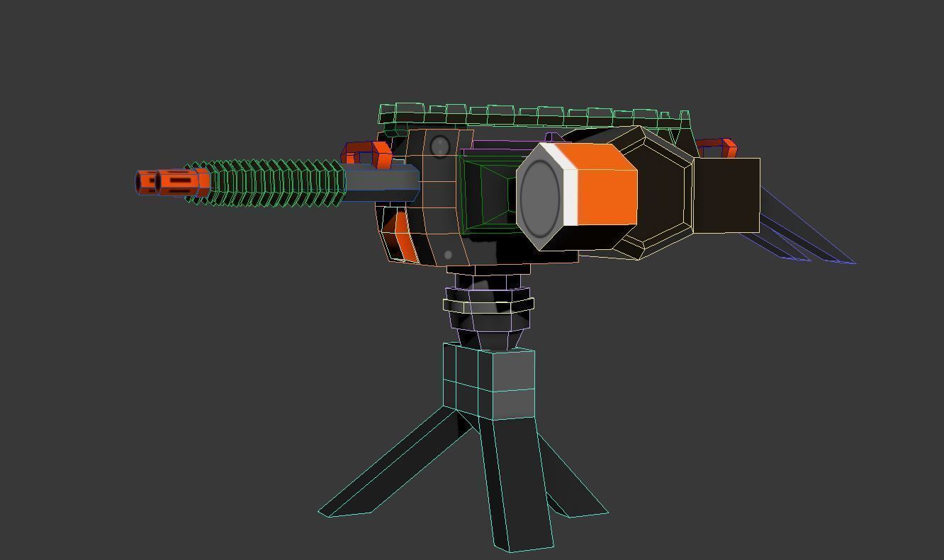 3D model Low Poly Machine Gun VR / AR / low-poly | CGTrader