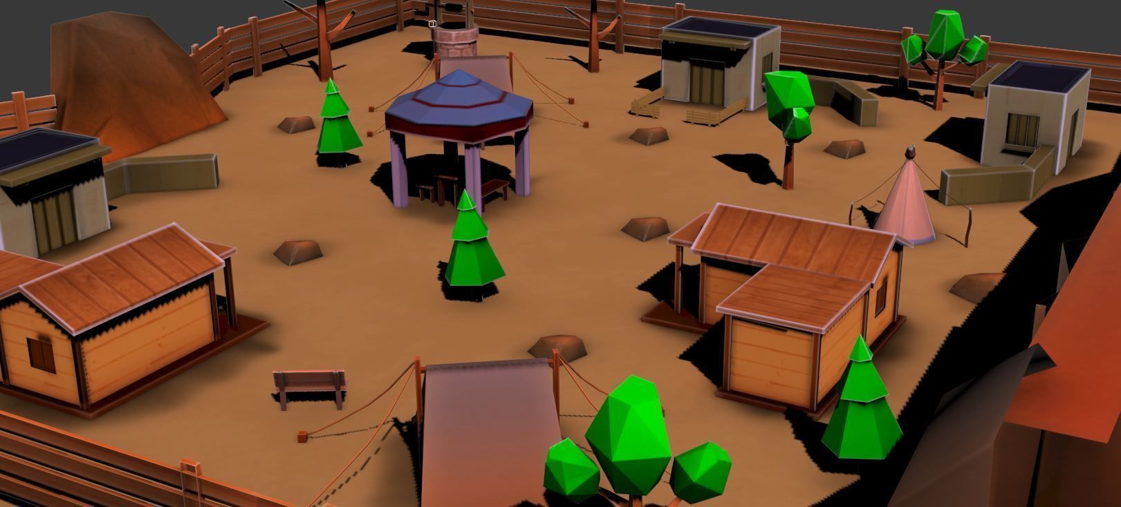 3D model Low poly Desert Game environment VR / AR / low-poly | CGTrader