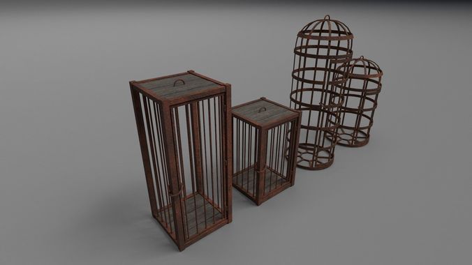 3D model Medieval cages PBR VR / AR / low-poly | CGTrader