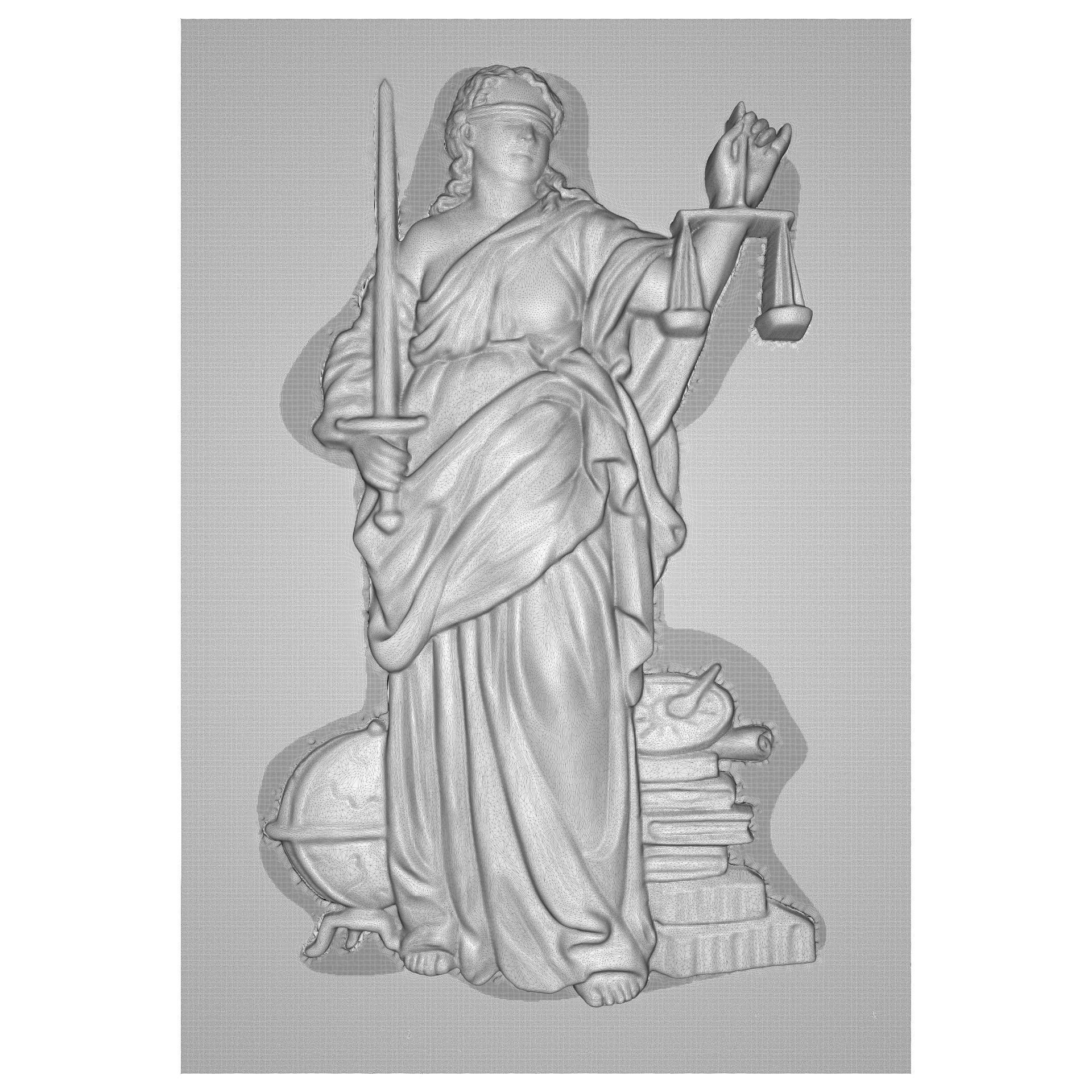 Themis bas relief for CNC 3D model 3D printable | CGTrader