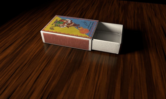 Matchbox box 3D model | CGTrader