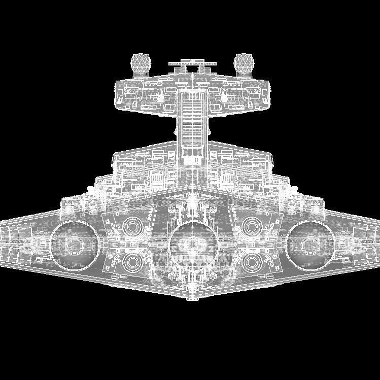 Imperial II Star Destroyer Star Wars - High detail level 3D model ...