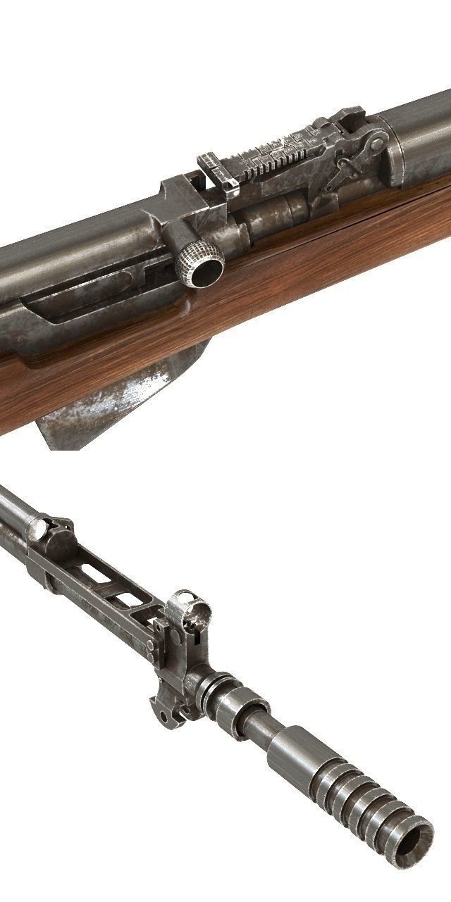 Soviet semi-automatic carbine 3D model | CGTrader