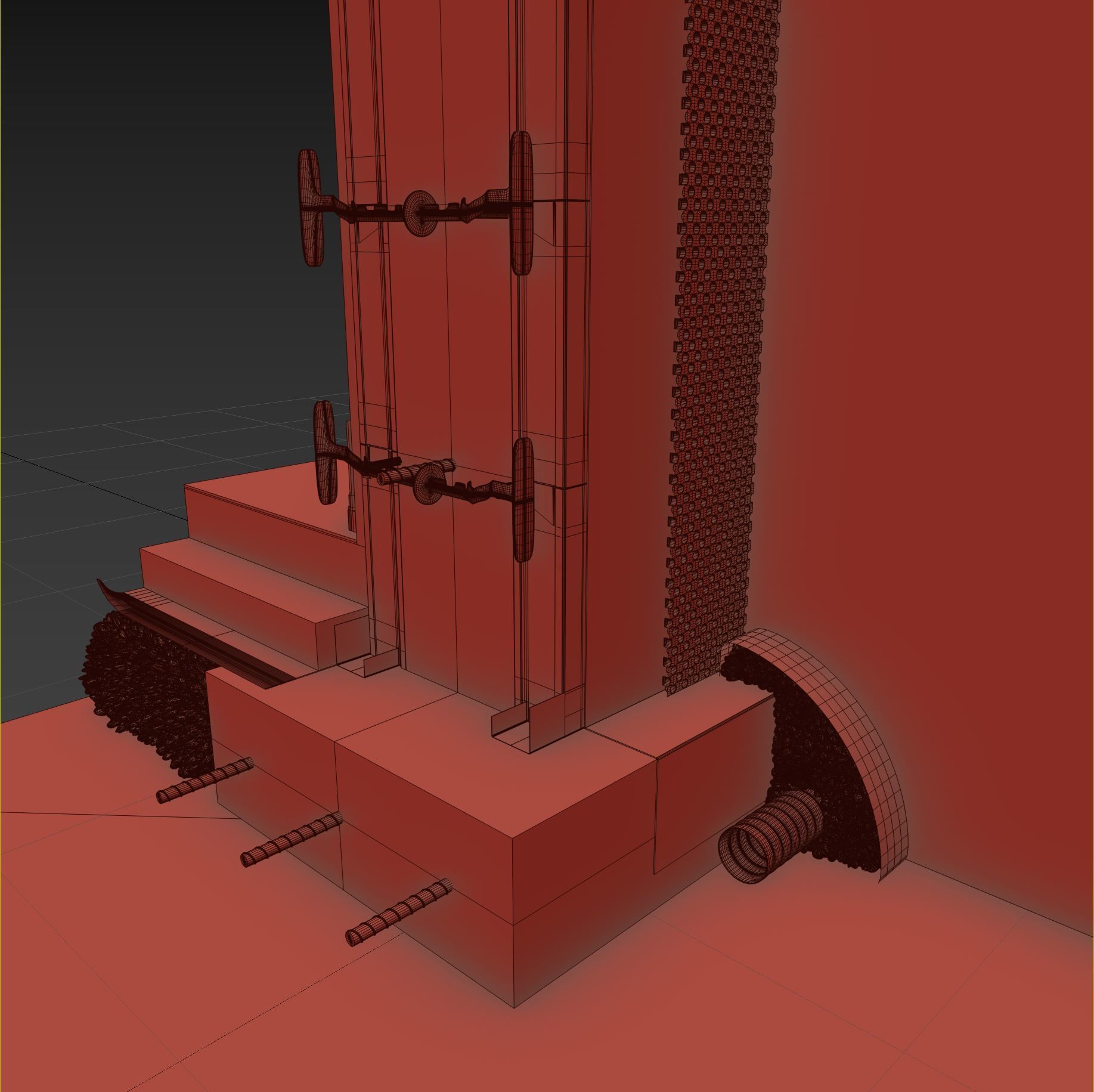 Wall Cross Section Insulation 3D model | CGTrader