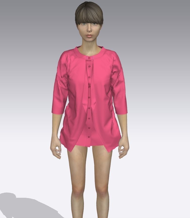 Stylish Designer Women formal top 3D model 3D model | CGTrader