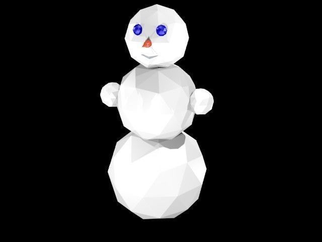 3D model Low poly snowman VR / AR / low-poly | CGTrader