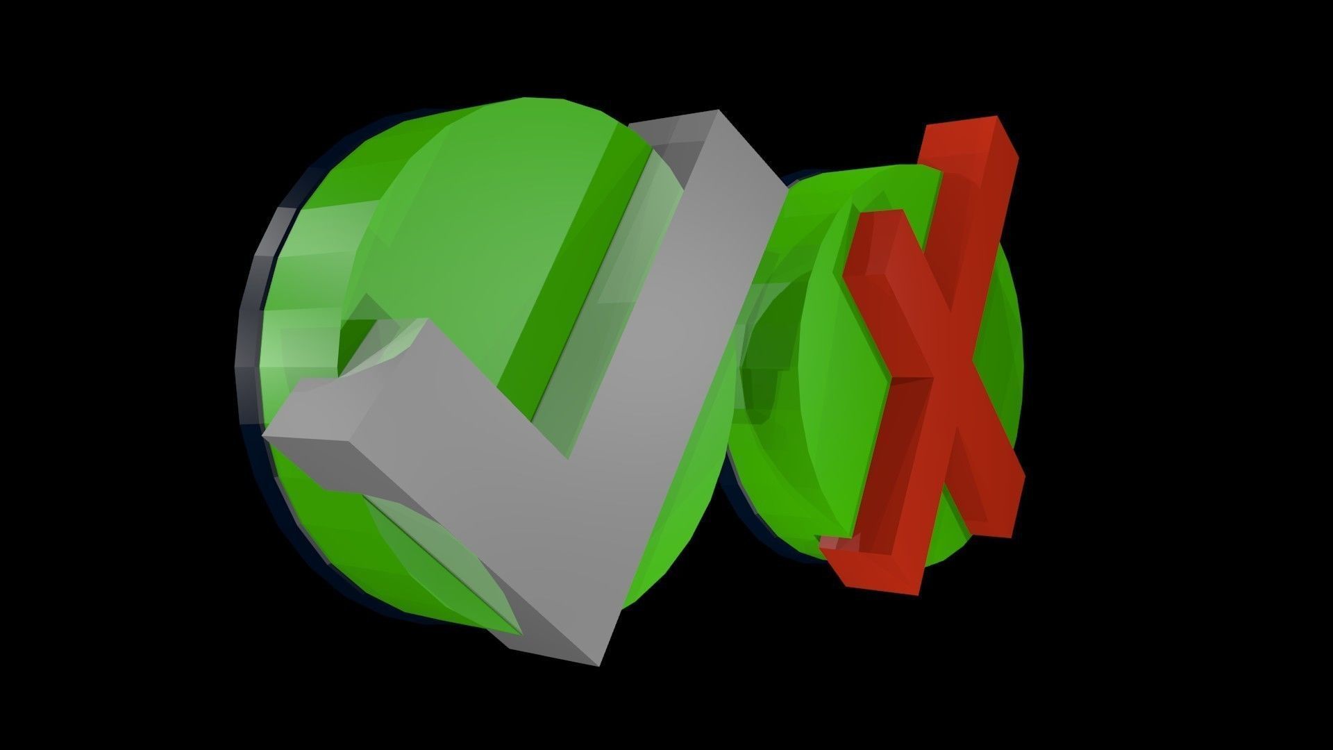 3D model Low poly check mark VR / AR / low-poly | CGTrader